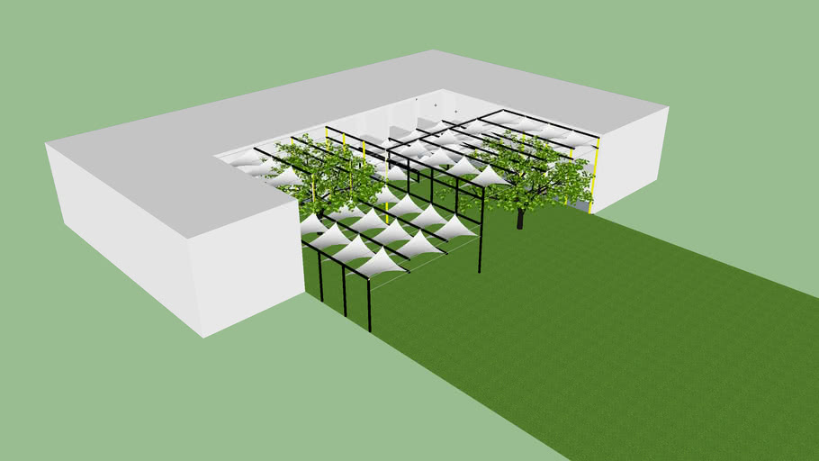 Tensile Shade Structure | 3D Warehouse