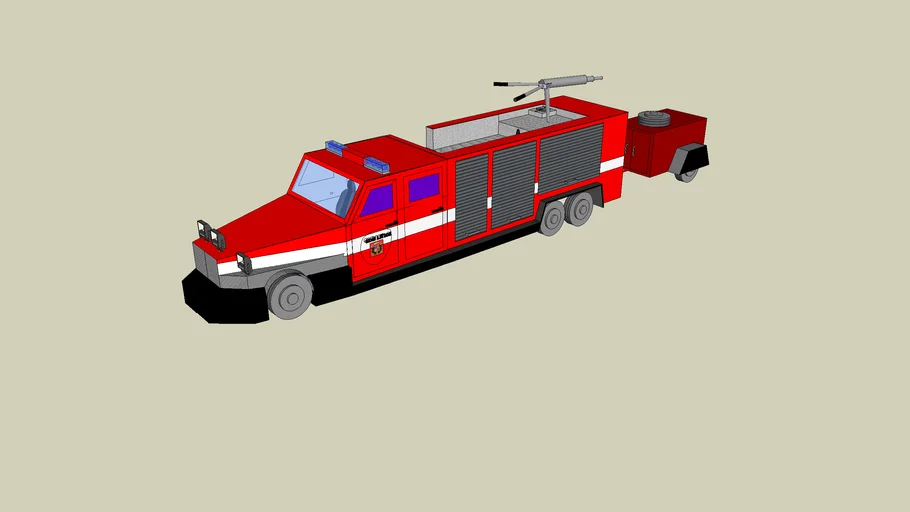 Hasicske auto s vlekem | 3D Warehouse