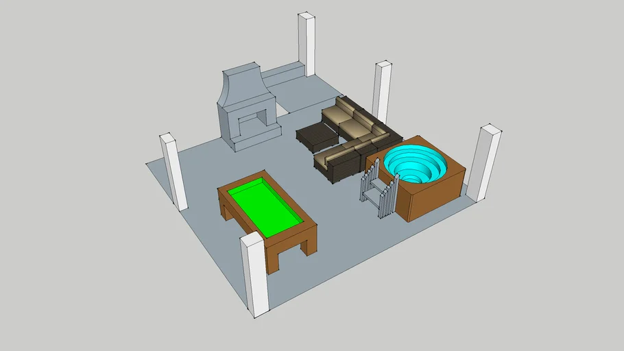 Patio Layout | 3D Warehouse