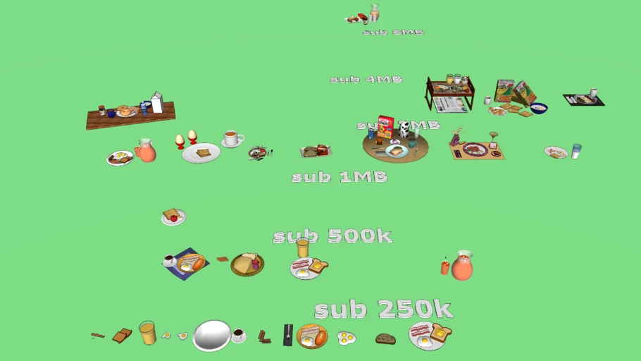 breakfast props | 3D Warehouse