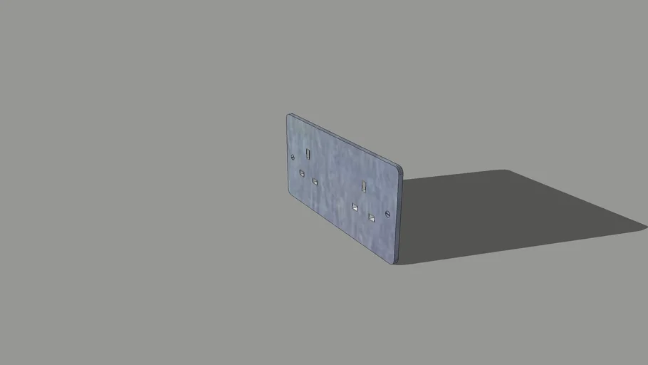 170 x 80mm Double Plug Socket | 3D Warehouse