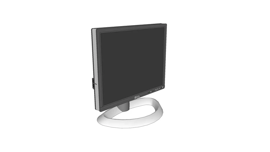 Dell 2001FP 20' Monitor with stand | 3D Warehouse
