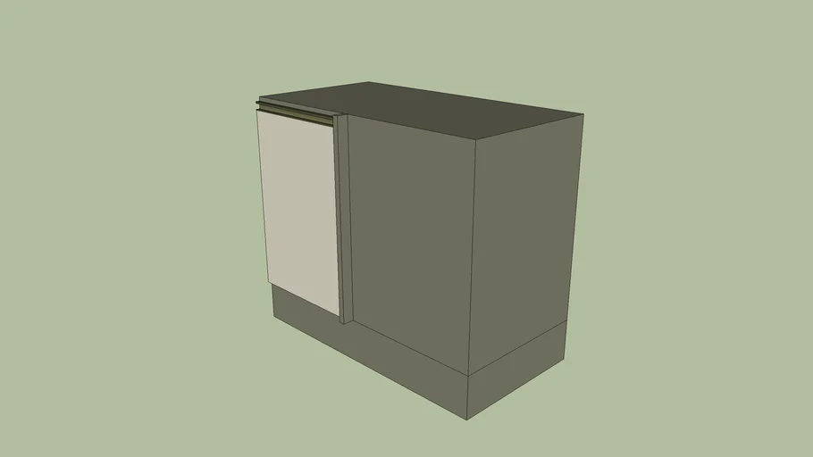 Cozinha Henn - Connect - Balcão Canto Reto 01 Porta 820x840x510 | 3D Warehouse