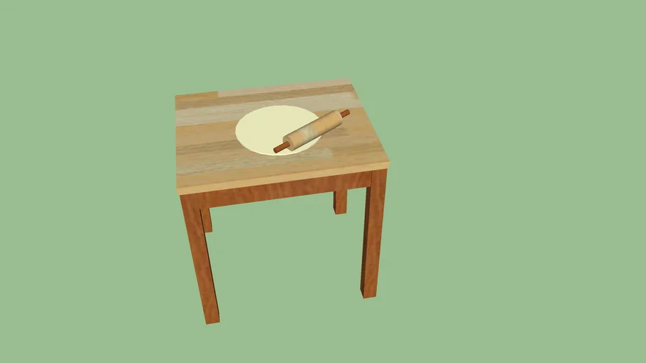 Butcher Block Table | 3D Warehouse