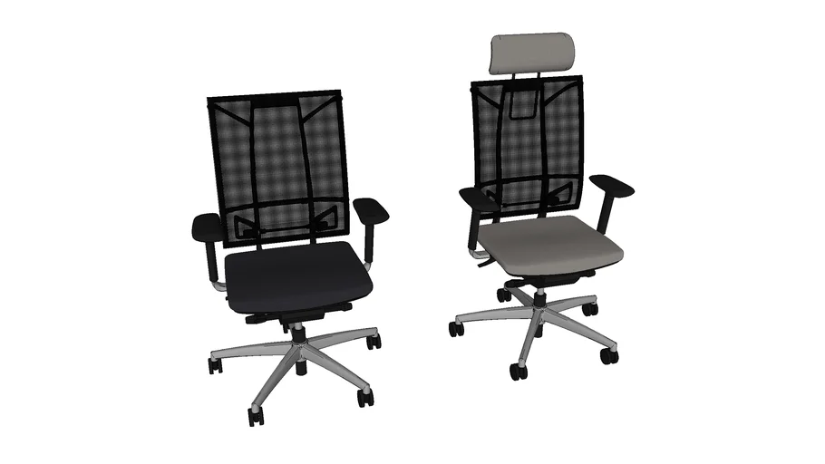 SAIL MESH Managerial operative task chairs | 3D Warehouse