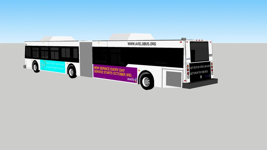 1998 new flyer d60lf articulated bus | 3D Warehouse