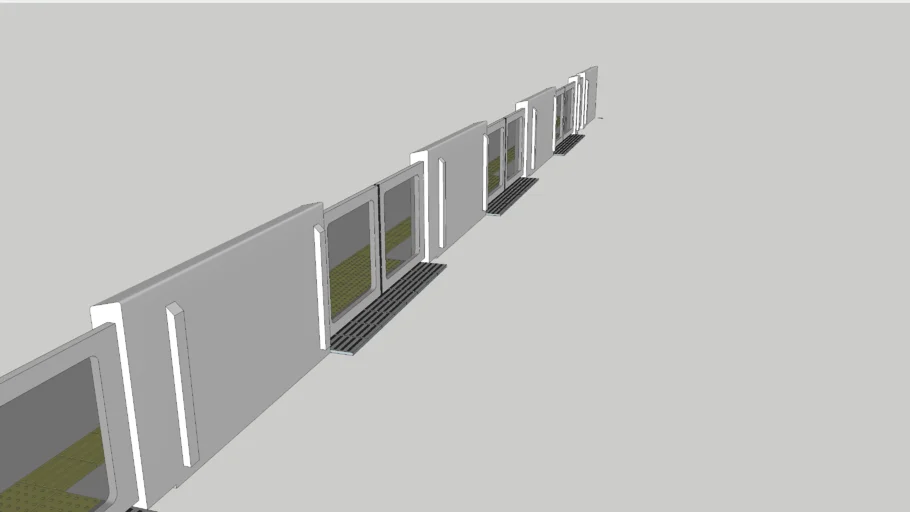 Platform Gates for Autonomous Metro | 3D Warehouse