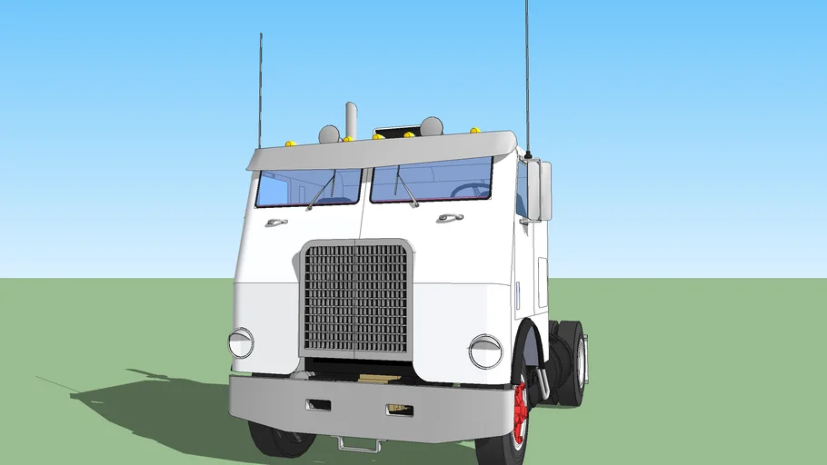 WHITE FREIGHTLINER CAB OVER | 3D Warehouse