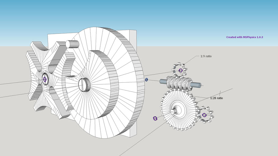 MSPhysics worm+gear and maltese cross (geneva drive) | 3D Warehouse