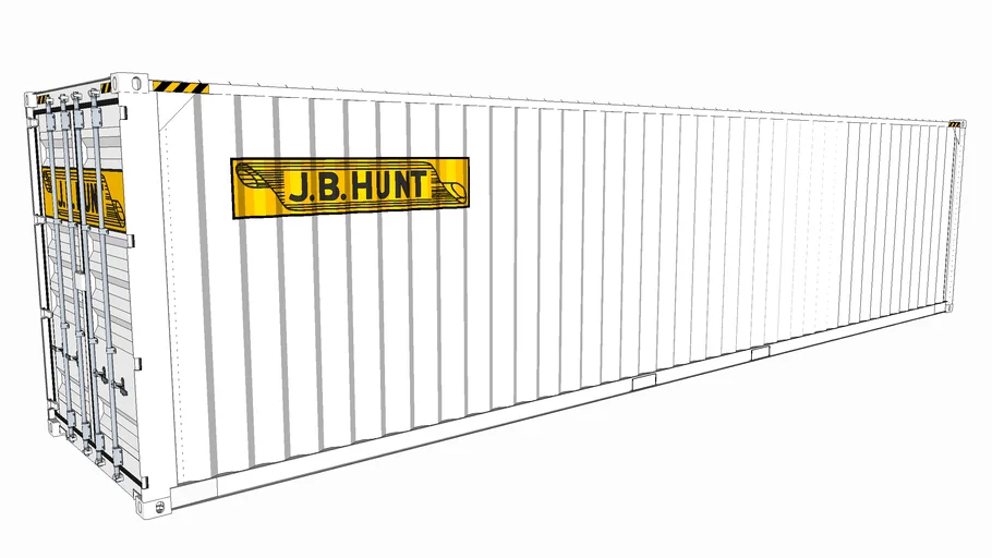 JB Hunt 40 foot container | 3D Warehouse