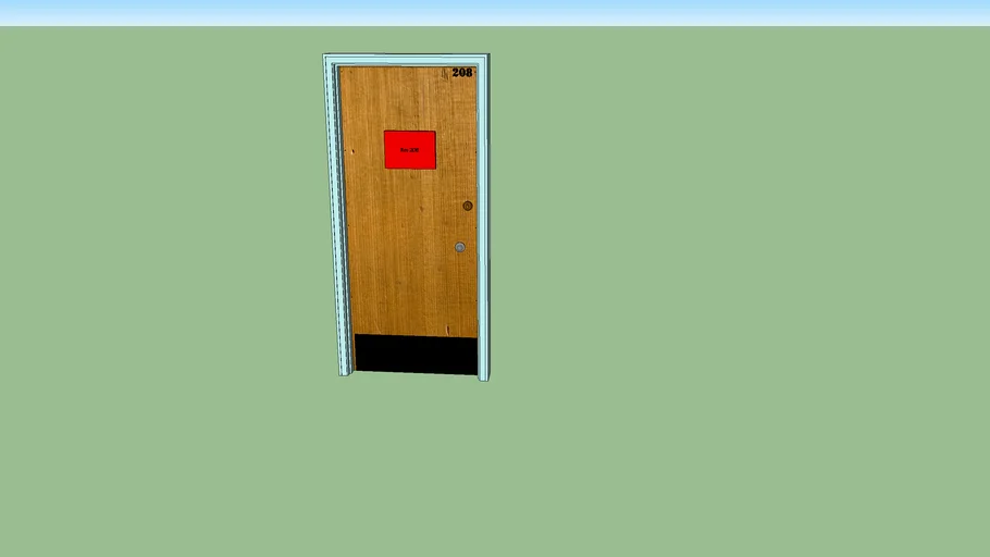 RWA-ROOM 208- Classroom door | 3D Warehouse