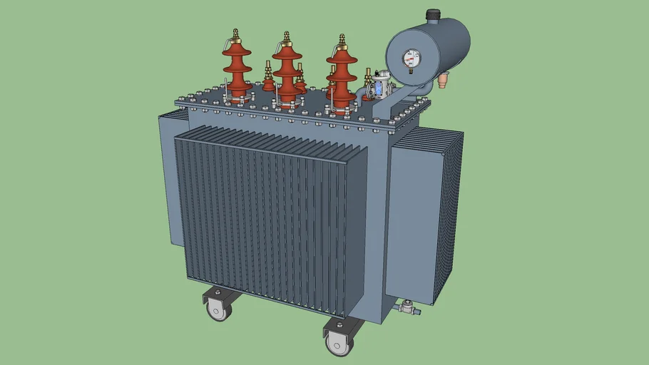 Trasformatore MT/BT in olio con conservatore - MV / LV transformer in oil with conservator | 3D ...