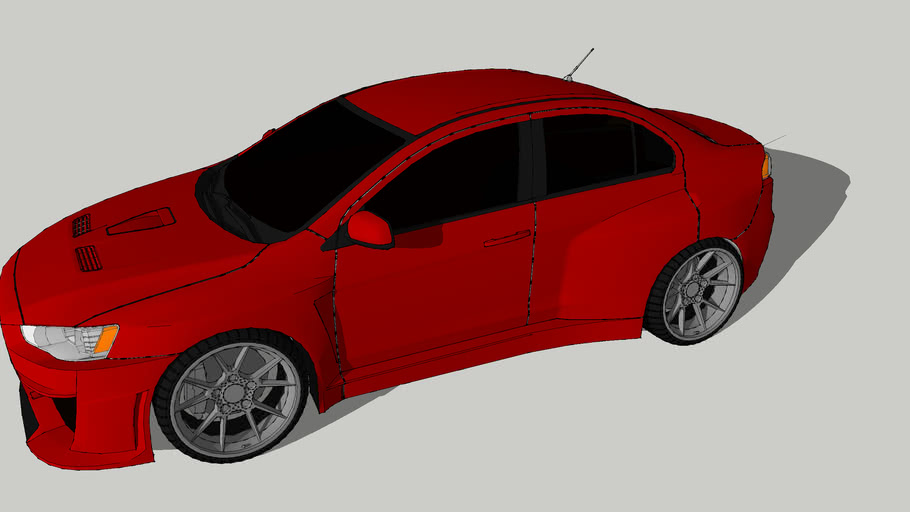 Vehicles - Mitsubishi Lancer Evolution X wide body kit | 3D Warehouse