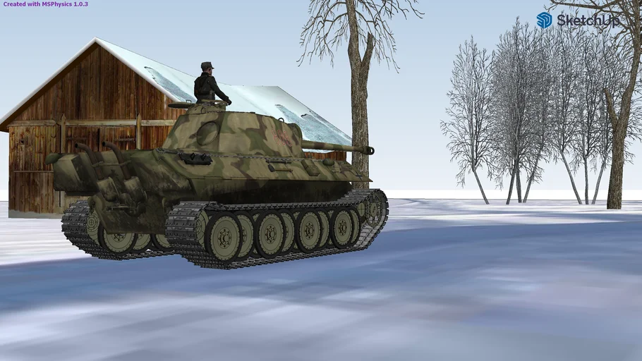 Sketchup-Msphysics-Panzerkampfwagen V Ausf. A | 3D Warehouse