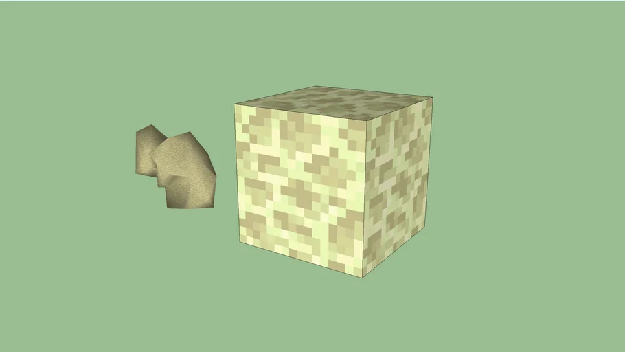 Minecraft endstone as an item and as a block | 3D Warehouse