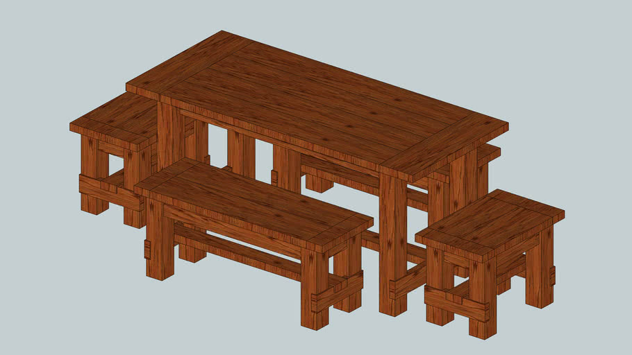 Oak Table 2x8 | 3D Warehouse