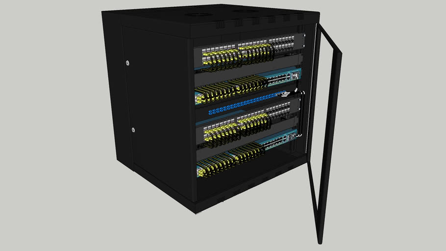 Rack Server - Wallmounted - 15U | 3D Warehouse