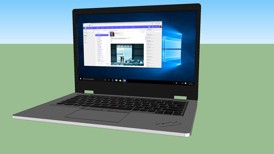 Lenovo ThinkPad L13 G2 (laptop) notebook computer (silver) | 3D Warehouse