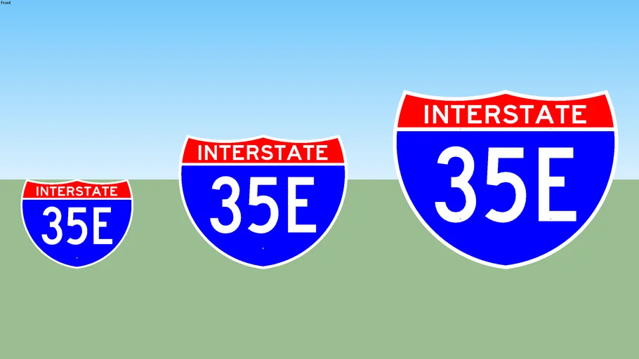 Interstate 35E Sign | 3D Warehouse