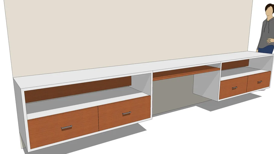 Rack tv home office by adams | 3D Warehouse