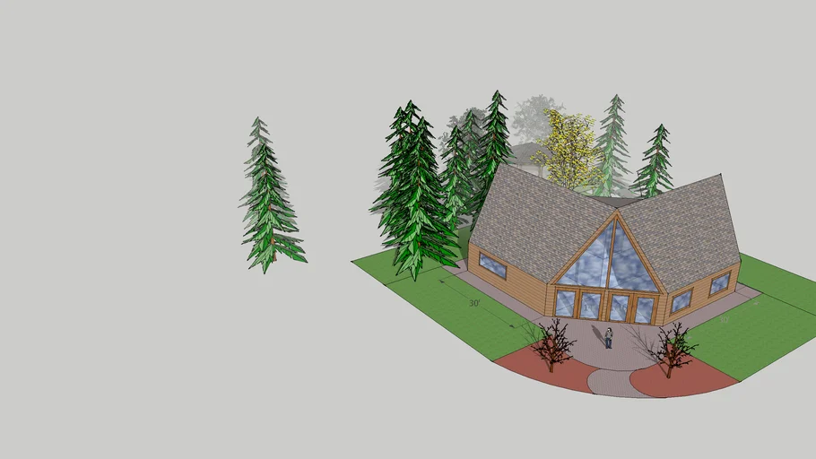 Double A Frame House | 3D Warehouse