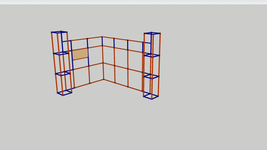 T3 stand 4x3 mtr | 3D Warehouse