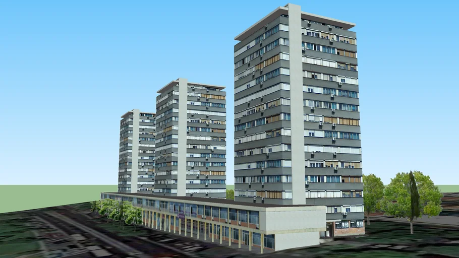 Soliteri u Ustaničkoj ulici, Beograd | 3D Warehouse