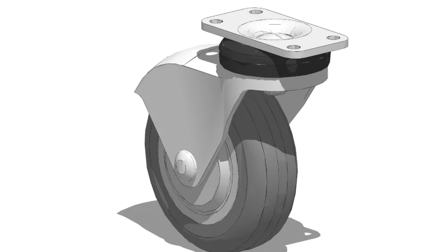 01CSTR300 3' Caster (component options to turn wheel) | 3D Warehouse