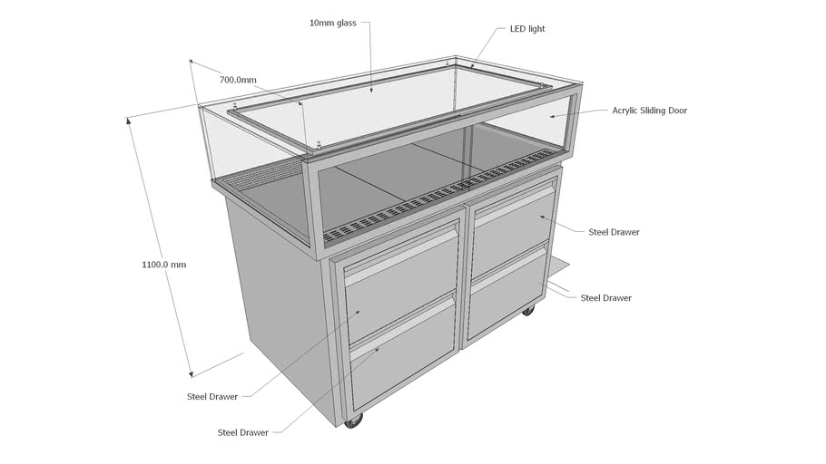 Cake Display Chiller | 3D Warehouse