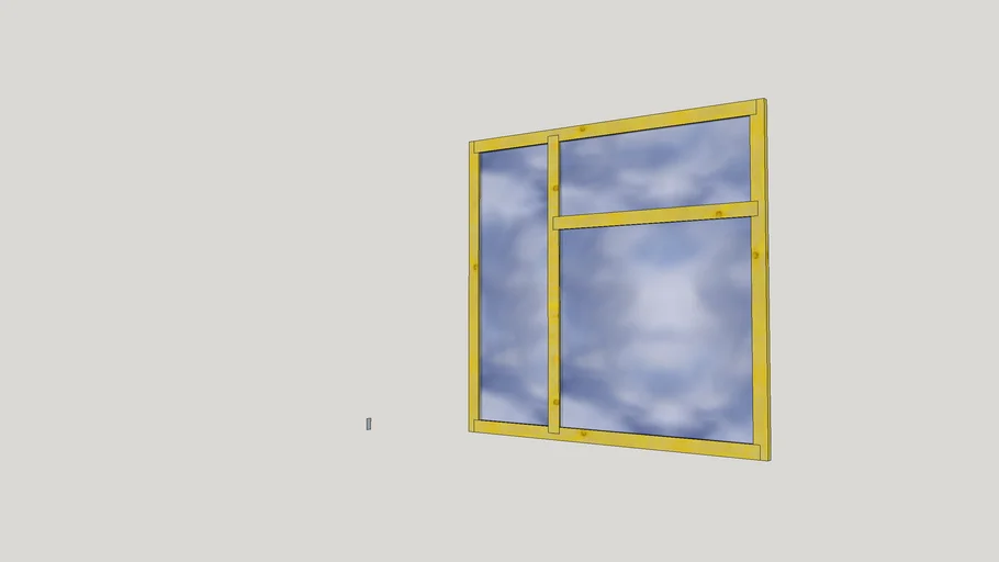 wooden frame window | 3D Warehouse