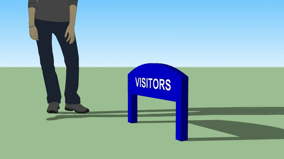visitor sign | 3D Warehouse