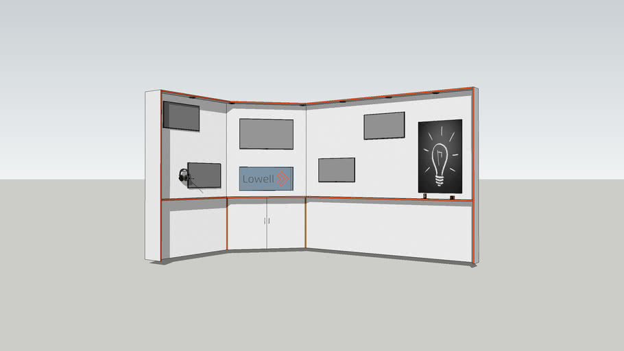 2.5m x 5m Customer Experience Wall/Demo/Training Area Exhibition Stand ...