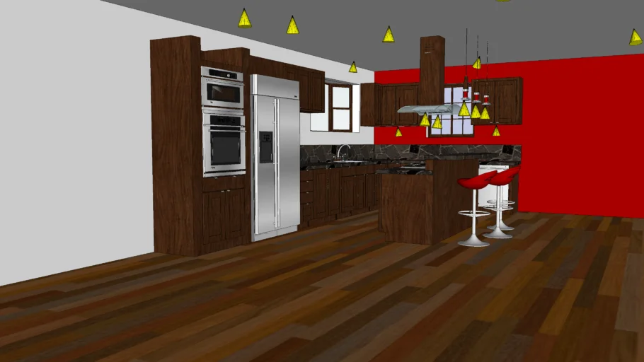 Traditional Wood Kitchen | 3D Warehouse