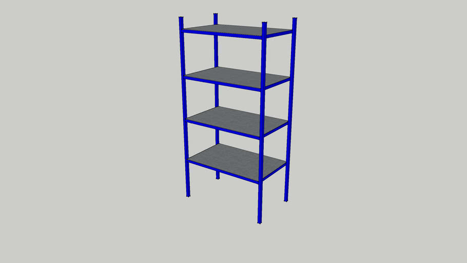 500x850x1700 High Rise Rack | 3D Warehouse