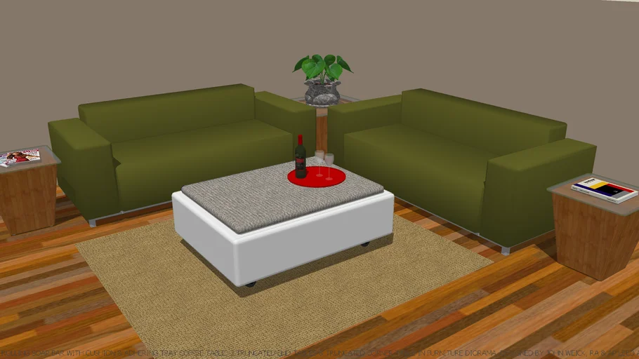 TABLES COFFEE, END AND CORNER IN FURNITURE DIORAMA BY JOHN A WEICK RA ...