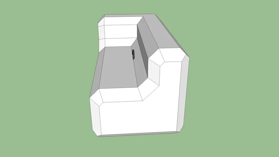 Ultra Block Bench Right Corner | 3D Warehouse