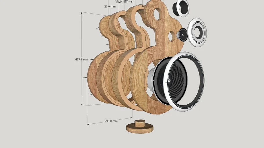 Wood Oak Speakers | 3D Warehouse