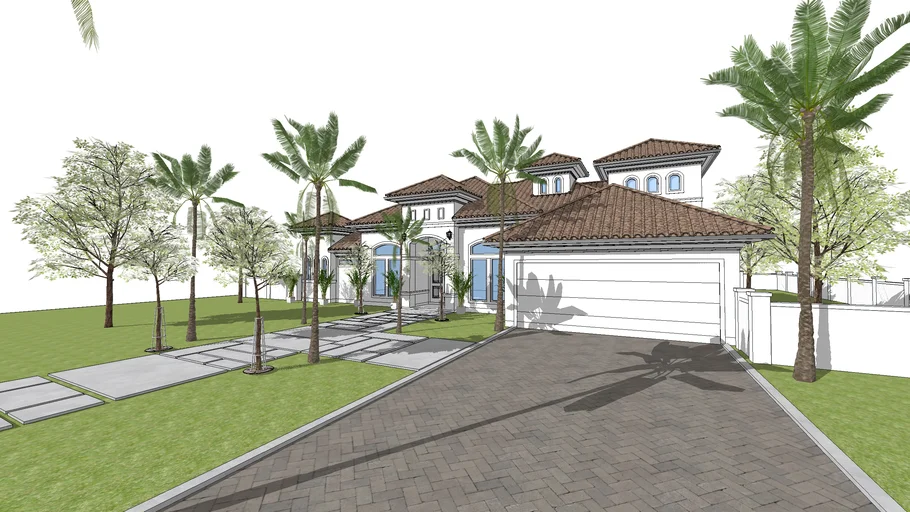 2-Story Mediterranean Residence | 3D Warehouse