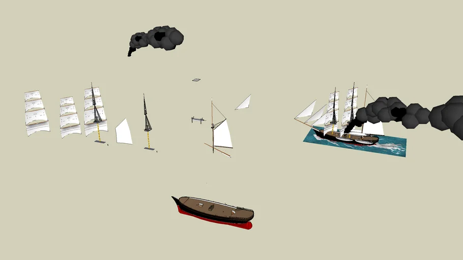 whaler ship model kit maketa maquette | 3D Warehouse