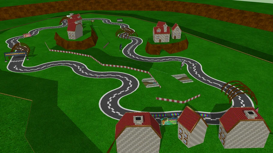 MKWii Custom Track - Shining Town by MKWLH1000 | 3D Warehouse