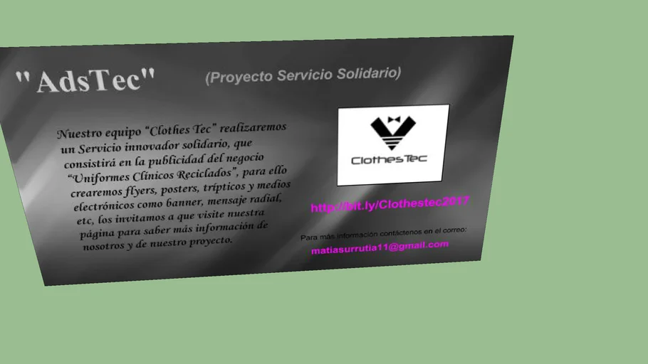 Flyer del Proyecto 'Ads Tec' | 3D Warehouse