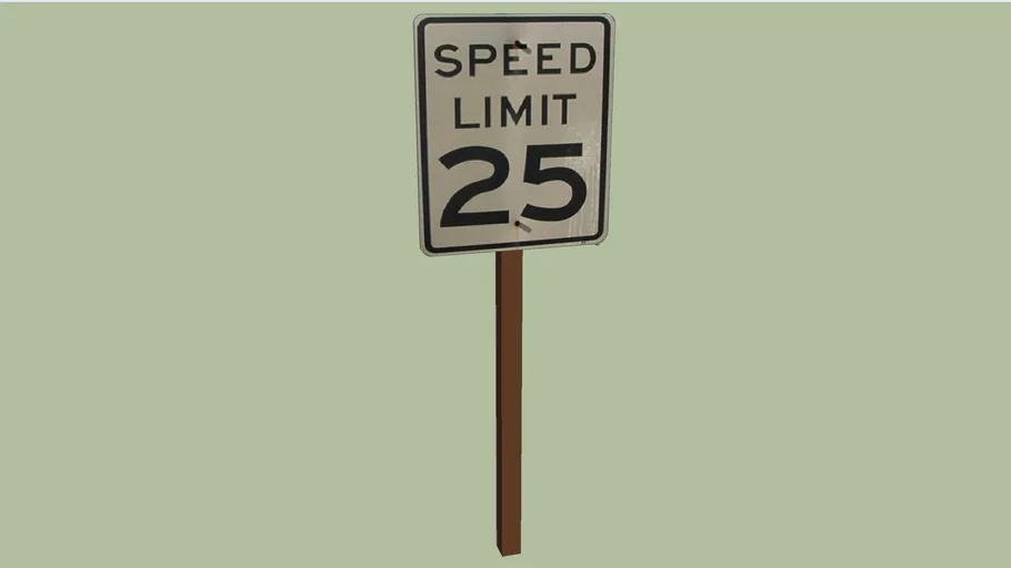 Speed Limit Sign | 3D Warehouse