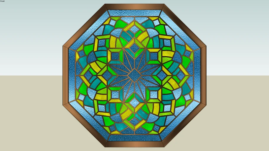 Stained Glass Panel 041121 #CoolColors (Wall or Window Art) | 3D Warehouse