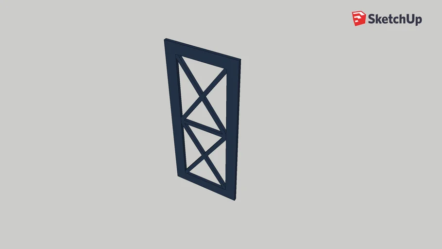 Double X Horizontal Line Mullion | 3D Warehouse