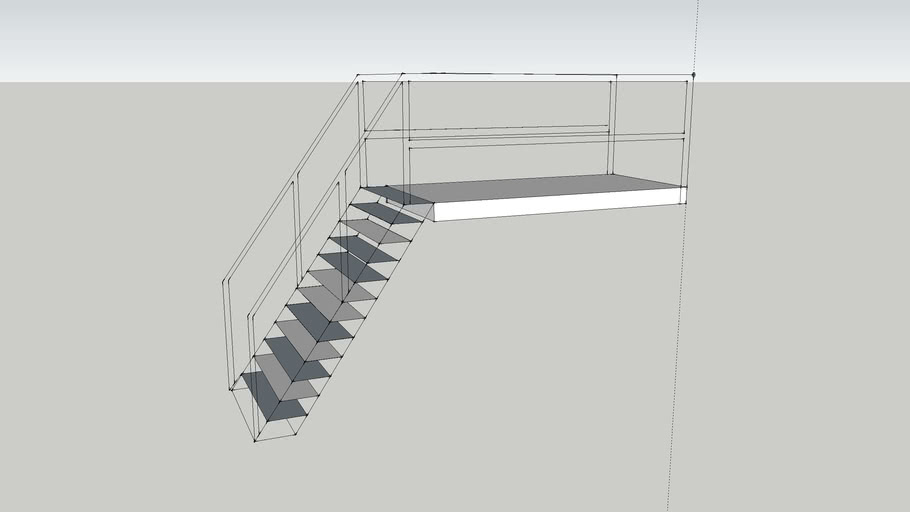 stainless steel staircase | 3D Warehouse
