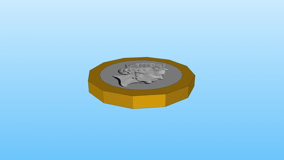 Pound Coin Welsh Design | 3D Warehouse