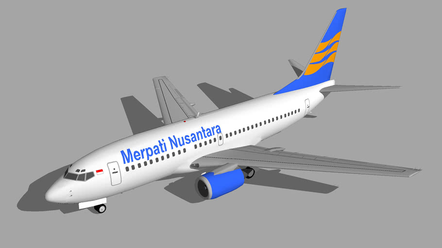 Merpati Boeing 737-300 4 | 3D Warehouse