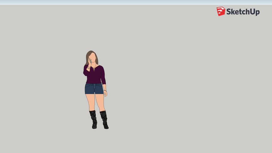 2D Woman Vrouw Femme | 3D Warehouse