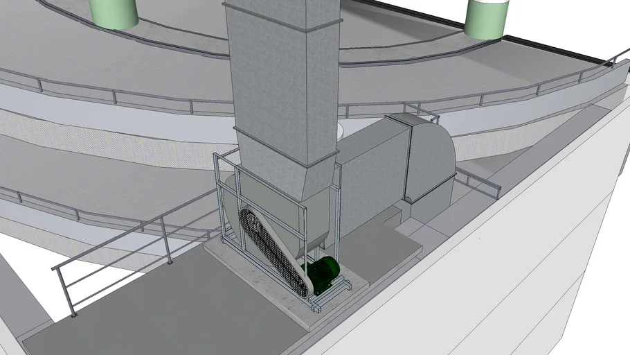 STP BLOWER +DUCT RISER +PLATFORM | 3D Warehouse