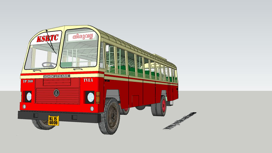 KSRTC Bus KERALA | 3D Warehouse